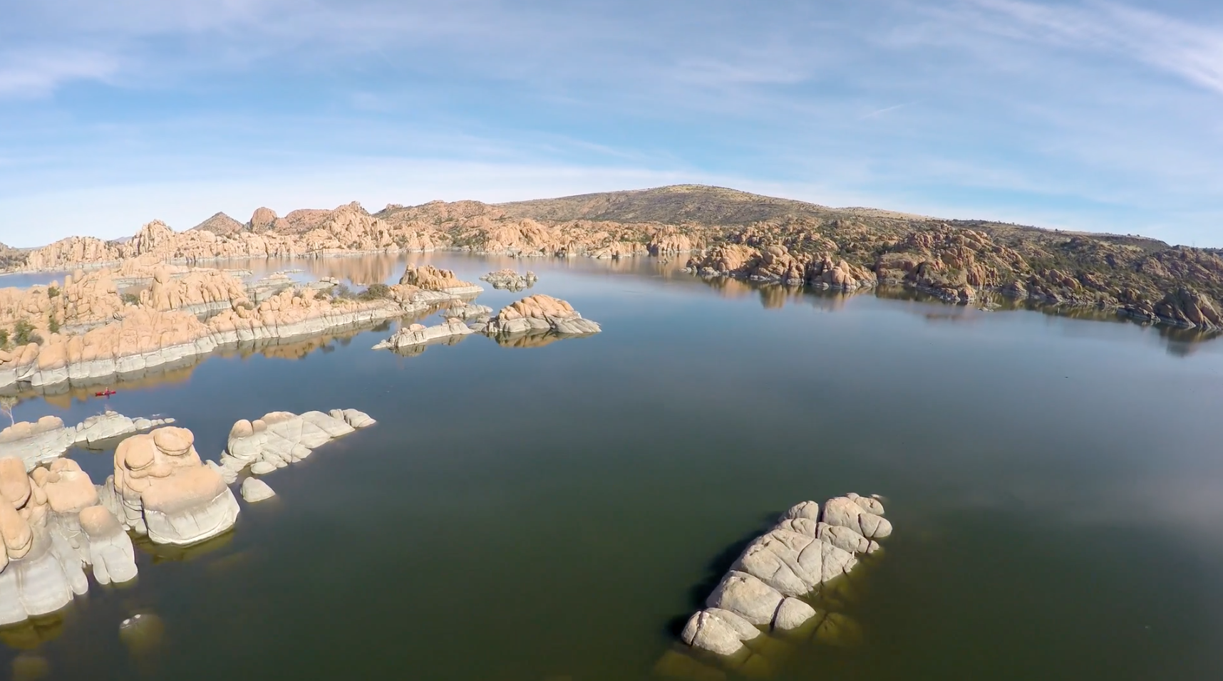 Drone footage of Prescott reservoir - White Point Digital